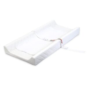 summer contoured changing pad – includes waterproof changing liner and safety fastening strap with quick-release buckle