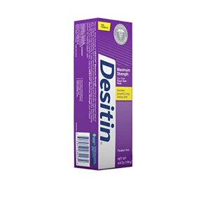 Desitin Maximum Strength Baby Diaper Rash Cream with 40% Zinc Oxide for Treatment, Relief & Prevention, Hypoallergenic, Phthalate- & Paraben-Free Paste, 4.8 oz