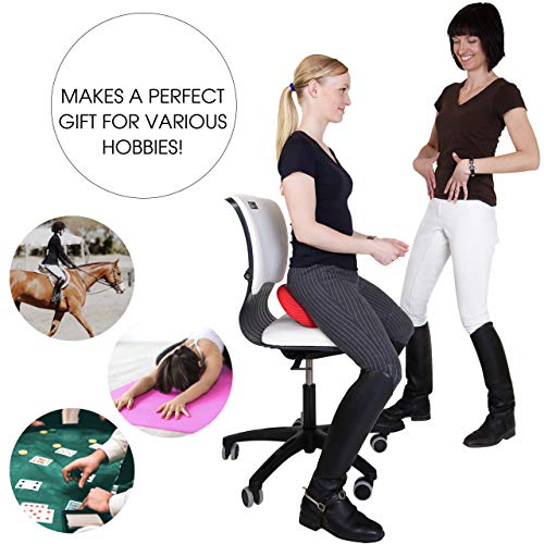 Portable Saddle Stool - Make Any Chair a Swinging Saddle Chair - Perfect for Ergonomic Office Chair - Makes A Great Gift for Coworkers and Friends - Comfortable Ergonomic Stool (Black) - by Humantool