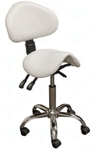 skinact® esthetician saddle stool (white)