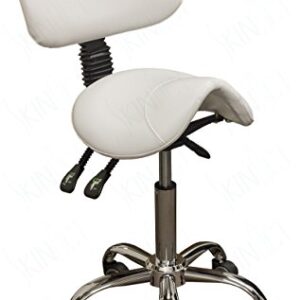 SkinAct® Esthetician Saddle Stool (White)