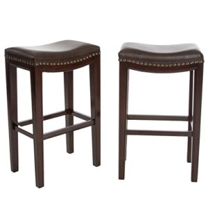 christopher knight home avondale backless bar stools, 2-pcs set, brown