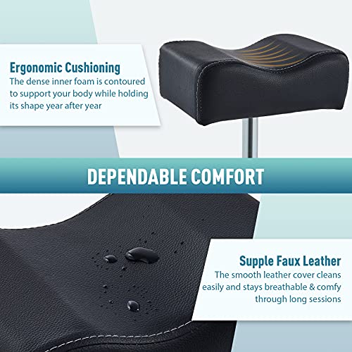 CO-Z Pedicure Foot Rest, Cushioned Adjustable Foot Stool and Pedicure Chair Stand, Manipedi Equipment for Nail Salons Homes and Portable Pedicure Stations, Salon Stool for Pro Pedicures Massage Tattoo