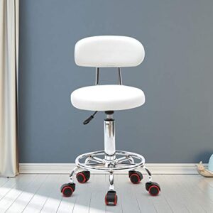 ssline rolling salon stool white leather adjustable tattoo stools on wheels hydraulic swivel office drafting chair with back modern comfortable dental chairs kitchen bar chairs