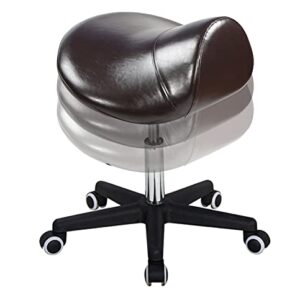 Master Massage Ergonomic Swivel Saddle Stool, Posture Chair with a Durable Pneumatic Hydraulic Lift,Perfect for Professionals and for at Home use (Coffee)