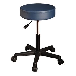 master massage pneumatic swivel/rolling massage stool royal blue (d00161w)