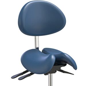 oiakus Saddle Chair, Ergonomic Dentist Stool, Adjustment Lift Rotating Makeup Chair, for Dental Lab Salon Massage Studio Office