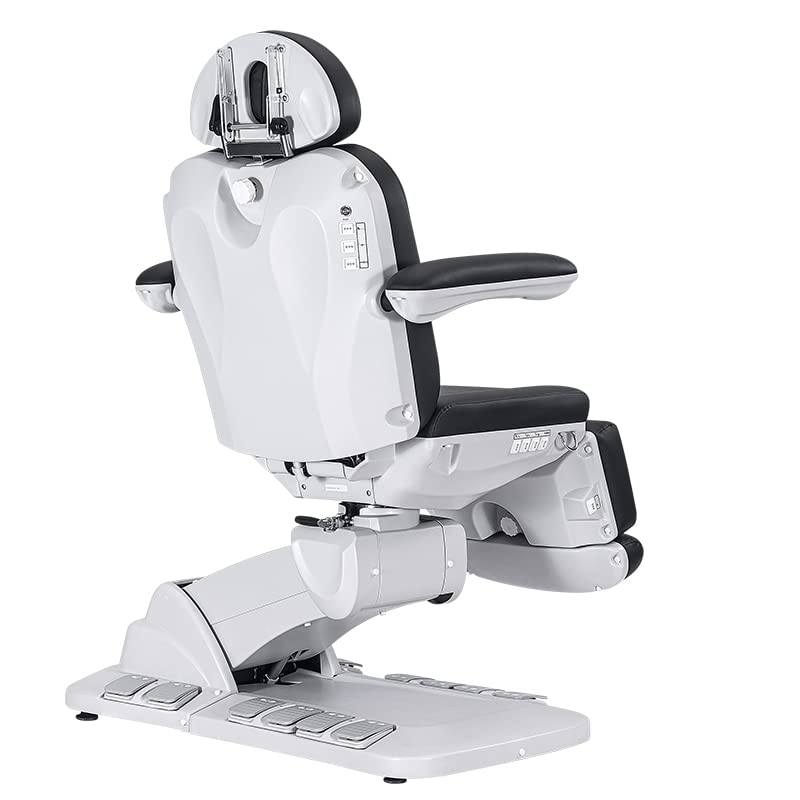 SPA SOURCE | PEDALI | Swivel 4 Motor Facial Bed | Medical Grade | Electric Powered Exam Table | Facial Chair | Exam Chair Table | Hydraulic Treatment Chair | Equipment 2246EB | Rotation | (Black)