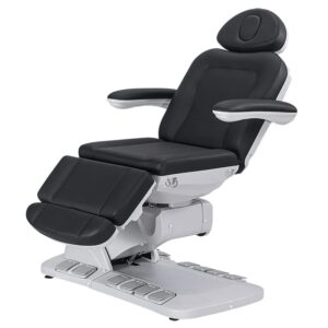 SPA SOURCE | PEDALI | Swivel 4 Motor Facial Bed | Medical Grade | Electric Powered Exam Table | Facial Chair | Exam Chair Table | Hydraulic Treatment Chair | Equipment 2246EB | Rotation | (Black)