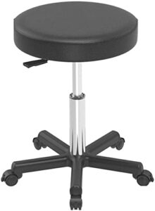 gcxgz rolling swivel stool saddle stool on wheels, massage beauty saddle chair adjustable swivel salon stool for manicure tattoo spa salon for kitchen,salon,bar,office,massage