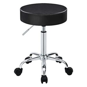 duhome 410 adjustable height swivel medical clinic tattoo spa salon stool with wheels (black)