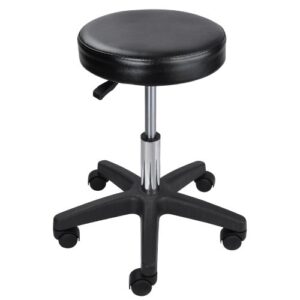 AW 3x Adjustable Tattoo Salon Stool PU Leather Hydraulic Rolling Chair Facial Massage Spa with Rotation Wheels