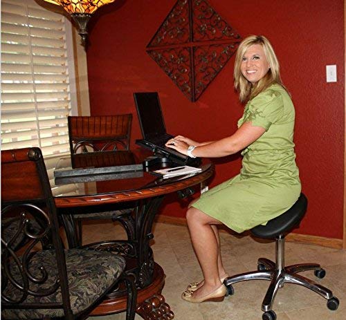 Jobri BetterPosture Saddle Chair –Multifunctional Ergonomic Back Posture Stool with Tilting Seat – Reduce Pressure on Lower Back and Improve Posture While Sitting