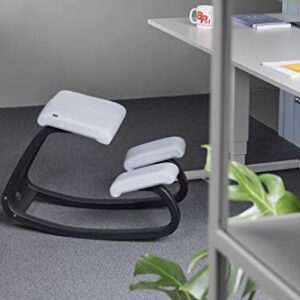 Varier Variable Balans The Original Ergonomic Kneeling Chair for Home Office (Black Revive Fabric with Natural Ash Base)