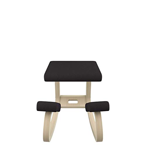 Varier Variable Balans The Original Ergonomic Kneeling Chair for Home Office (Black Revive Fabric with Natural Ash Base)