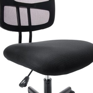 OFM ESS Collection Swivel Mesh Back Armless Task Chair, in Black (ESS-3020)