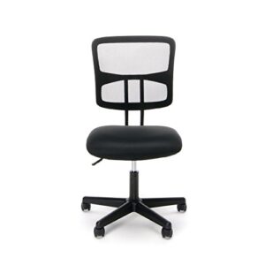 OFM ESS Collection Swivel Mesh Back Armless Task Chair, in Black (ESS-3020)