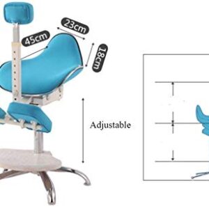 SHENGDAFASHANGCHENG Kids Computer Desk Chair, Low-Back Task Study Chairs with Casters, Adjustable and Swivel Mesh Chair for School Home Office Kneeling Chair, Prevent Myopia (Color : Blue)