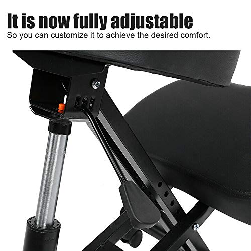 Comft Ergonomic Kneeling Chair Home Office Black Height Adjustable Stool with Thick Foam Cushions and Smooth Gliding Casters for Improving Posture