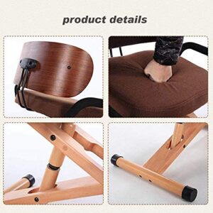 ZSHYP Kneeling Chair Ergonomic with Back Support, Knee Stool Cushions Office Chairs Foldable Posture Correcting for Bad Backs,Brown