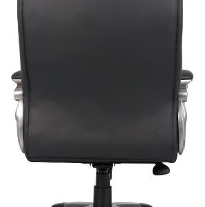 Boss Office Products B9331 High Back Executive Chair with Pewter Finsh in Black