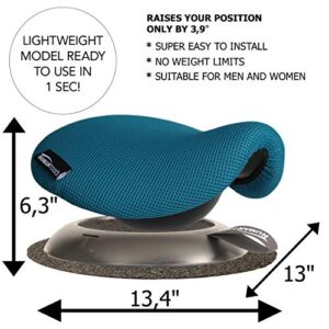 Humantool Portable Saddle Chair - Make Any Chair a Saddle Stool - Perfect for Ergonomic Office Chair - Makes A Great Gift for Horse Riders, Coworkers and Friends - Ergonomic Stool (Turquoise)