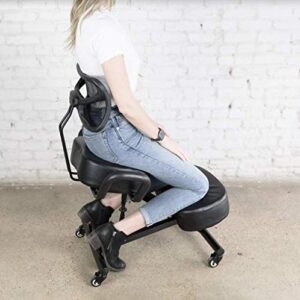 Sleekform Kneeling Chair with Ergonomic Back Support, Adjustable Posture Stool for Home and Office