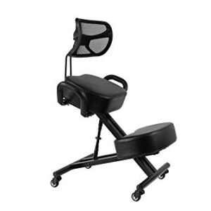 Sleekform Kneeling Chair with Ergonomic Back Support, Adjustable Posture Stool for Home and Office