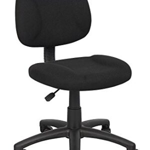 Boss Office Products Nylon Black Boss Office Deluxe Posture Chair, 25" W x 25" D x 35-40" H