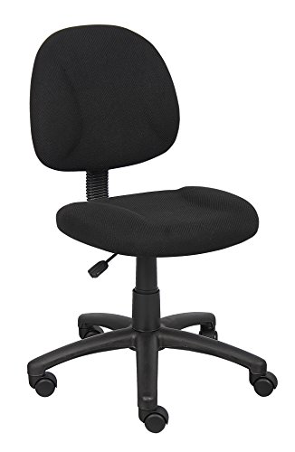 Boss Office Products Nylon Black Boss Office Deluxe Posture Chair, 25" W x 25" D x 35-40" H