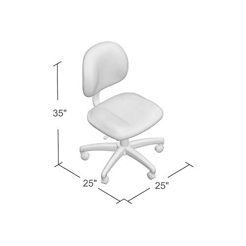 Boss Office Products Nylon Black Boss Office Deluxe Posture Chair, 25" W x 25" D x 35-40" H