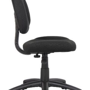 Boss Office Products Nylon Black Boss Office Deluxe Posture Chair, 25" W x 25" D x 35-40" H