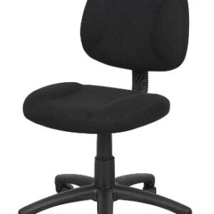 Boss Office Products Nylon Black Boss Office Deluxe Posture Chair, 25" W x 25" D x 35-40" H