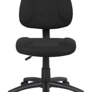 Boss Office Products Nylon Black Boss Office Deluxe Posture Chair, 25" W x 25" D x 35-40" H