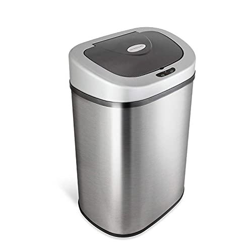 Automatic Touchless Kitchen Trash Can with Lid, Motion Sensor Trash Can for Kitchen, Bathroom, Living Room and Office, 21.1 Gallon/ 80 Liter, Stainless Steel…