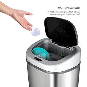 Automatic Touchless Kitchen Trash Can with Lid, Motion Sensor Trash Can for Kitchen, Bathroom, Living Room and Office, 21.1 Gallon/ 80 Liter, Stainless Steel…