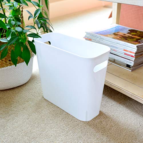 Youngever 1.5 Gallon Slim Trash Can, Plastic Garbage Container Bin, Small Trash Bin with Handles for Home Office, Living Room, Study Room, Kitchen, Bathroom