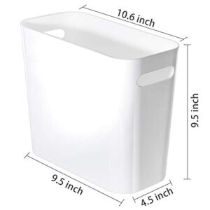 Youngever 1.5 Gallon Slim Trash Can, Plastic Garbage Container Bin, Small Trash Bin with Handles for Home Office, Living Room, Study Room, Kitchen, Bathroom