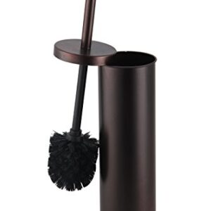 Home Basics Toilet Bowl Brush with Holder For Bathroom Storage, Bronze