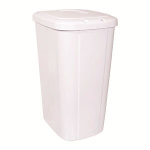 hefty touch-lid 13.3-gallon trash can, white