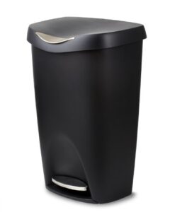 umbra 084200-047 brim step on trash can, black, 13 gallon