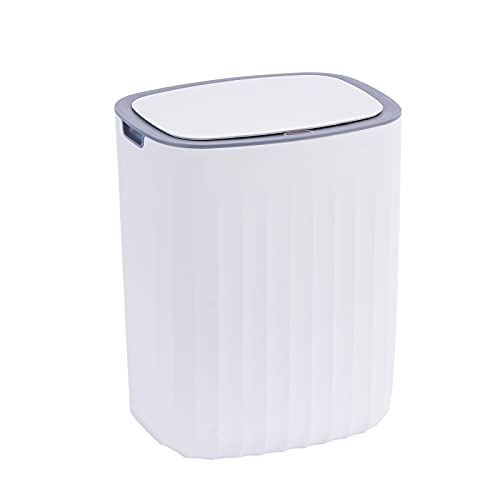 ELPHECO 3.5 Gallon Waterproof Motion Sensor Bedroom Trash Can with Lid, Automatic Garbage Bin for Bathroom Living Room Office, Grey