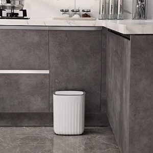 ELPHECO 3.5 Gallon Waterproof Motion Sensor Bedroom Trash Can with Lid, Automatic Garbage Bin for Bathroom Living Room Office, Grey