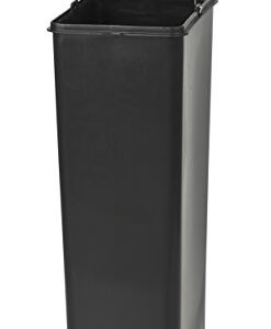 The Step N' Sort 16 Gallon, 3 Compartment Trash and Recycling Bin in Black, Large (900603B)