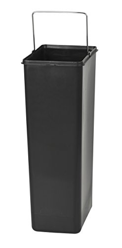 The Step N' Sort 16 Gallon, 3 Compartment Trash and Recycling Bin in Black, Large (900603B)