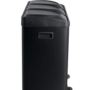 The Step N' Sort 16 Gallon, 3 Compartment Trash and Recycling Bin in Black, Large (900603B)