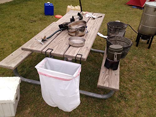 AMERICAN MADE THE ORIGINAL- Trash-Ease-Table - Portable Trash Bag Holder, Camping, Tailgating, Picnics, Parties, Crafting, Scrapbooking,13 gallon garbage bag size, NO tools needed