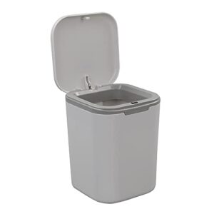 hommp recycled tiny desktop trash can, car waste can, 0.5 gallon (gray)