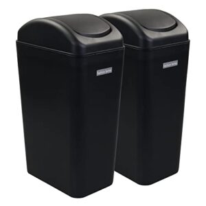 doryh 12 l plastic trash can, kitchen garbage can with swing lid, 2 packs