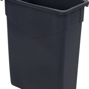 Carlisle FoodService Products TrimLine Plastic Rectangle Waste Container, 15 Gallons, Grey